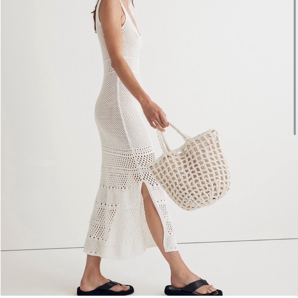 Madewell Crochet Rope Bag Cream - Gem